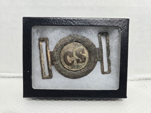 Dug Civil War Confederate Tongue & And Wreath 2 Piece CS Brass Belt ...