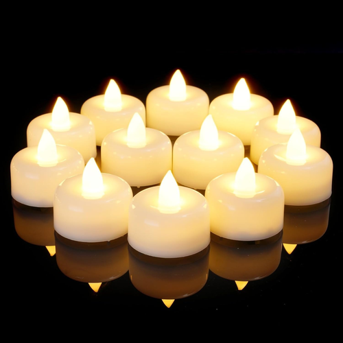 Candele LED, Set Di 12 Candele a Batteria, Candele LED per La Casa, La ...