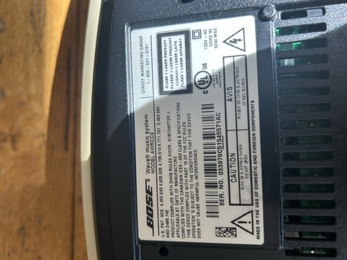 Bose Wave Music System AWRCC2 With Remote And Manual No CD Player White ...