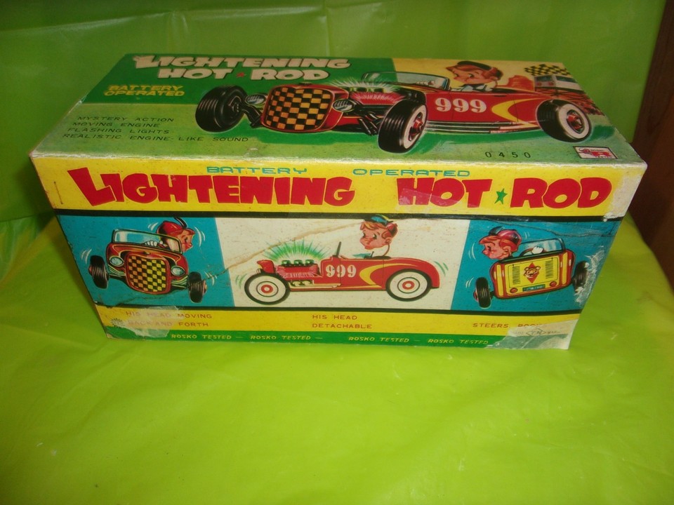 VINTAGE NOMURA MADE IN JAPAN LIGHTENING FAST #999 BATTERY OPERATED HOT ...