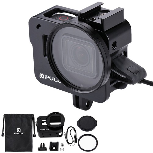 Aluminum Alloy Housing Shell Frame Case+UV Lens Filter Cap For Gopro ...