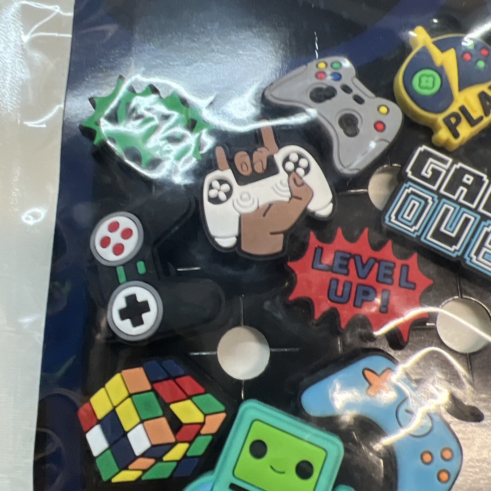 CLOG CHARMS Gamer Theme PLAY GAME OVER Controllers Jibbitz Set of 10 ...