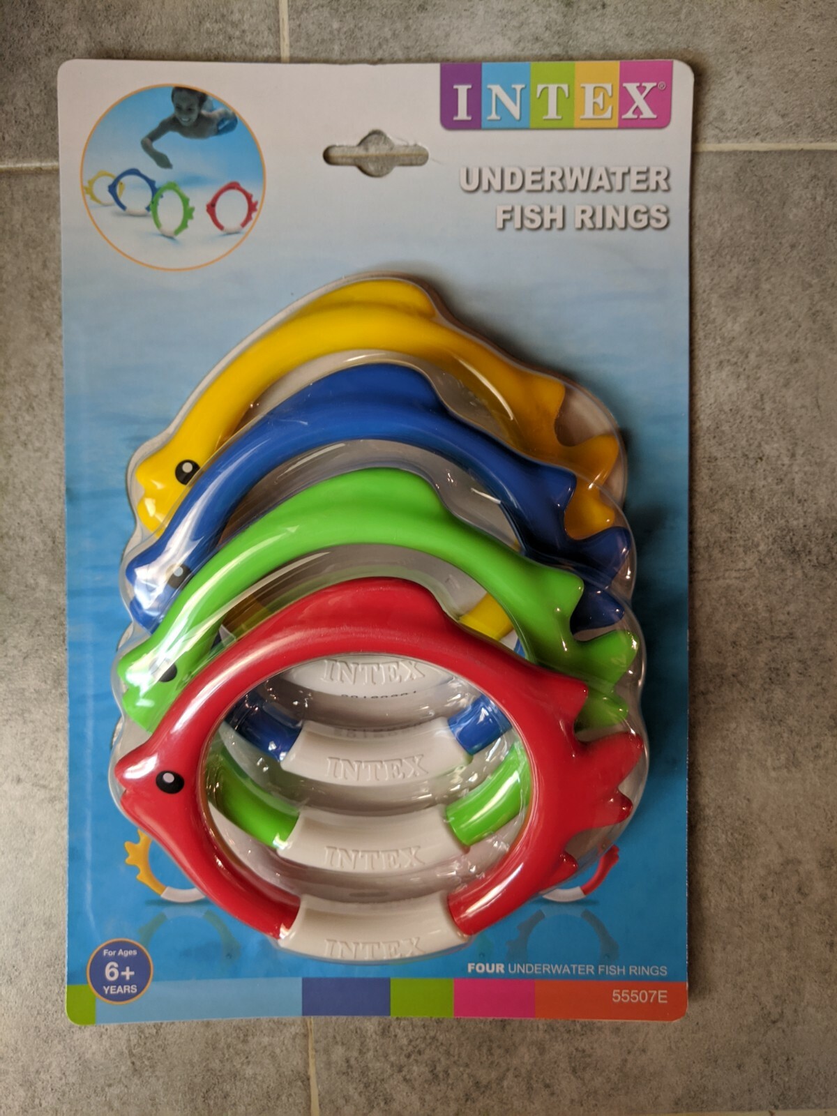 4x Intex Diving Swimming Pool Kids Toy Underwater Fish Rings Dive ...