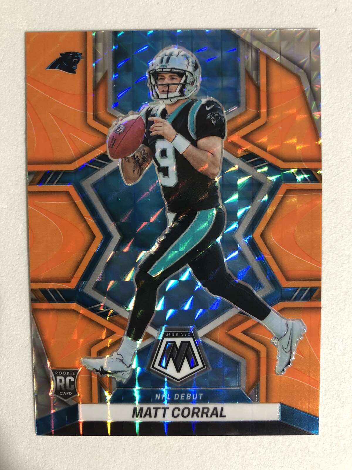 2022 Mosaic Football Matt Corral Rookie RC NFL Debut Orange Reactive ...