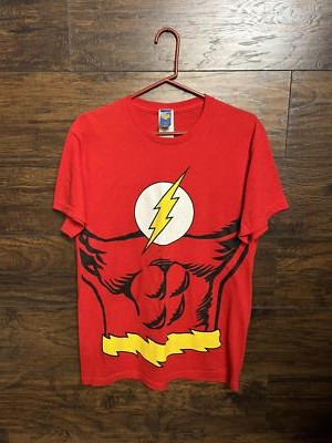DC Flash Halloween T-shirt - Justice League Ripped Ribs - M | eBay