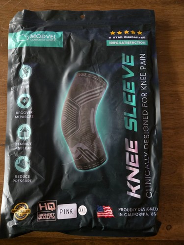 Modvel Knee Compression Sleeve. Knee brace for Men & Women pink XXL | eBay