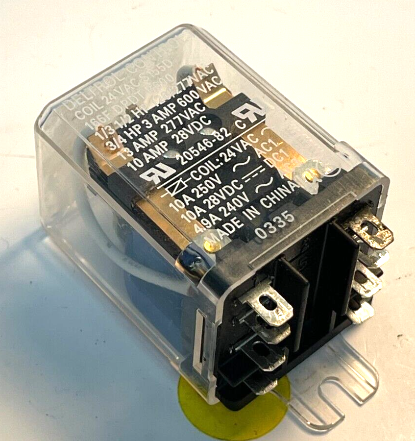 DELTROL CONTROLS ELECTROMECHANICAL RELAY 2046-82 COIL 24VAC S155D | eBay