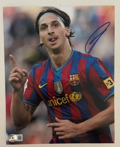 ZLATAN IBRAHIMOVIC SIGNED BARCELONA 8X10 PHOTO BAS BECKETT | eBay