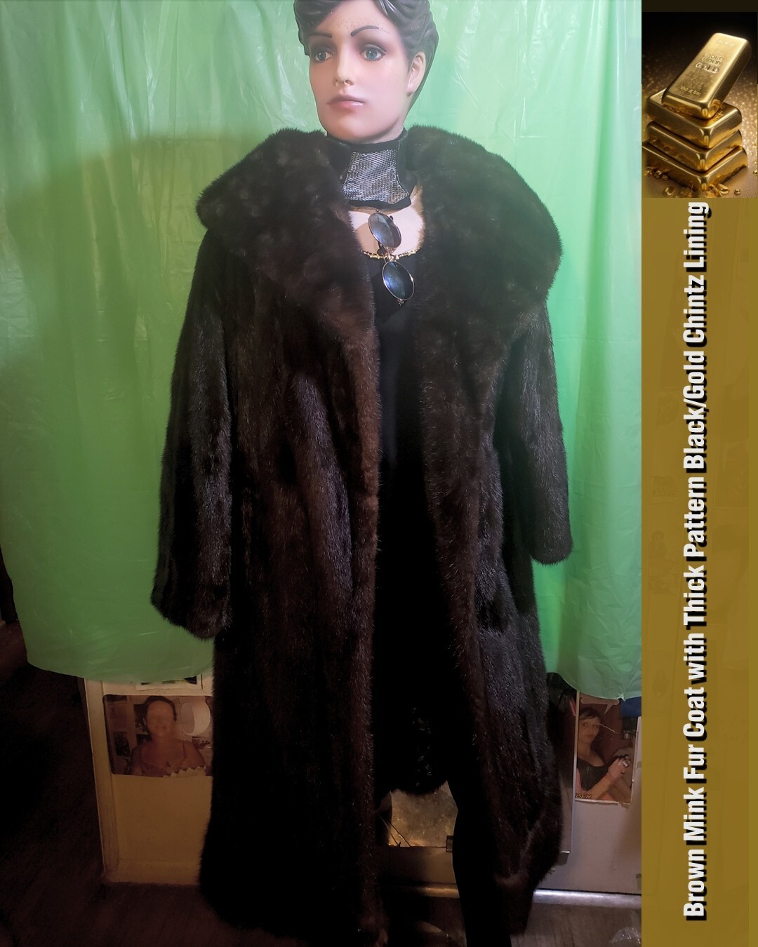 vtg - Mom's Full Length Shawl Style Mink Robe Coat from ULTRA MINK | eBay