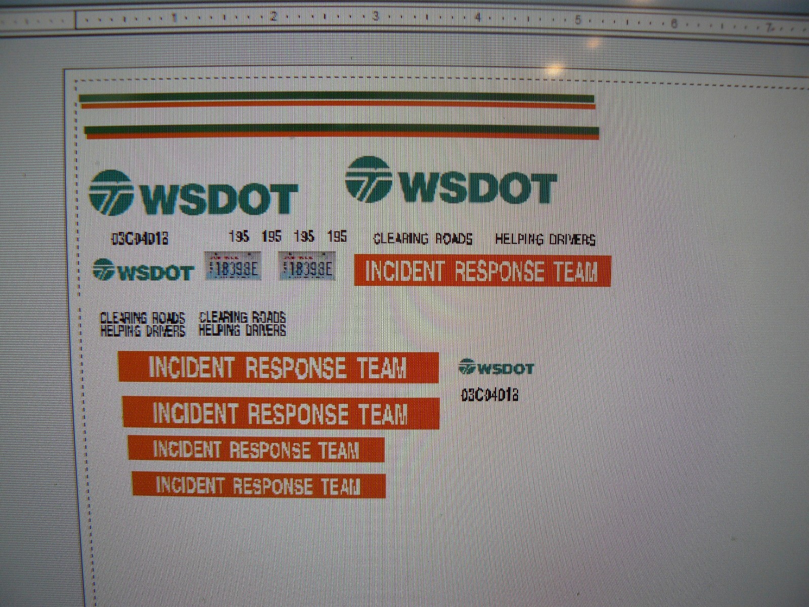 Washington State DOT Incident Response PU Truck Decals 1:64 two for one ...