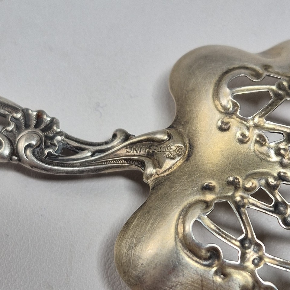 Openwork Bon Bon Spoon Whiting Sterling Silver 925 Filigree Art Nouveau ...