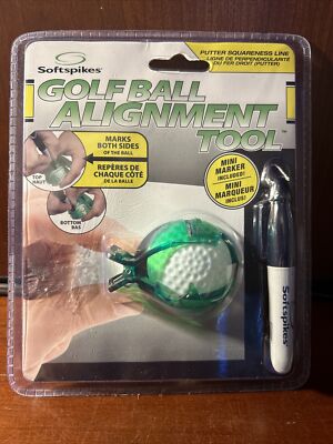 Softspike Golf Ball Alignment Tool Putter Squareness Line w/Mini Marker ...