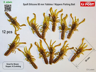 Soft Silicone Yabbies / Nippers Fishing Bait Lure KG. Whiting Bream ...