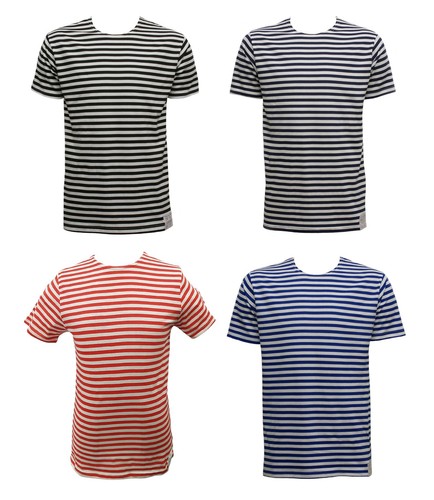 Sailor Top Russian Telnyashka Style Navy Red Striped Short Sleeve T ...