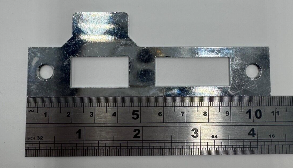 Timber Mortice Centre Strike Keep plate Silver | eBay UK