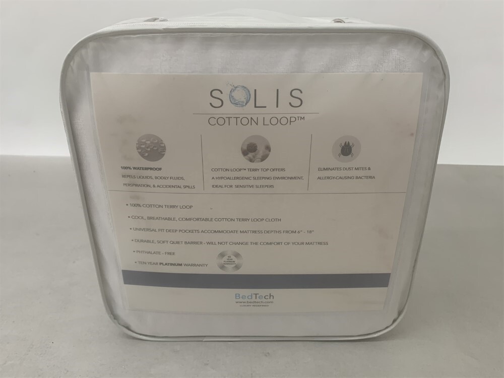 BedTech Solis Cotton Loop Terry Loop Mattress Protector California King ...