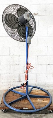 DAYTON 24" INDUSTRIAL FAN 115V AND PEDESTAL 36" DIAMETER 66" OVER-ALL ...