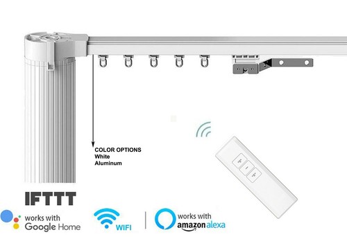 5M Motorised Curtain Tracks, Remote Control Curtain, Electric Curtain ...