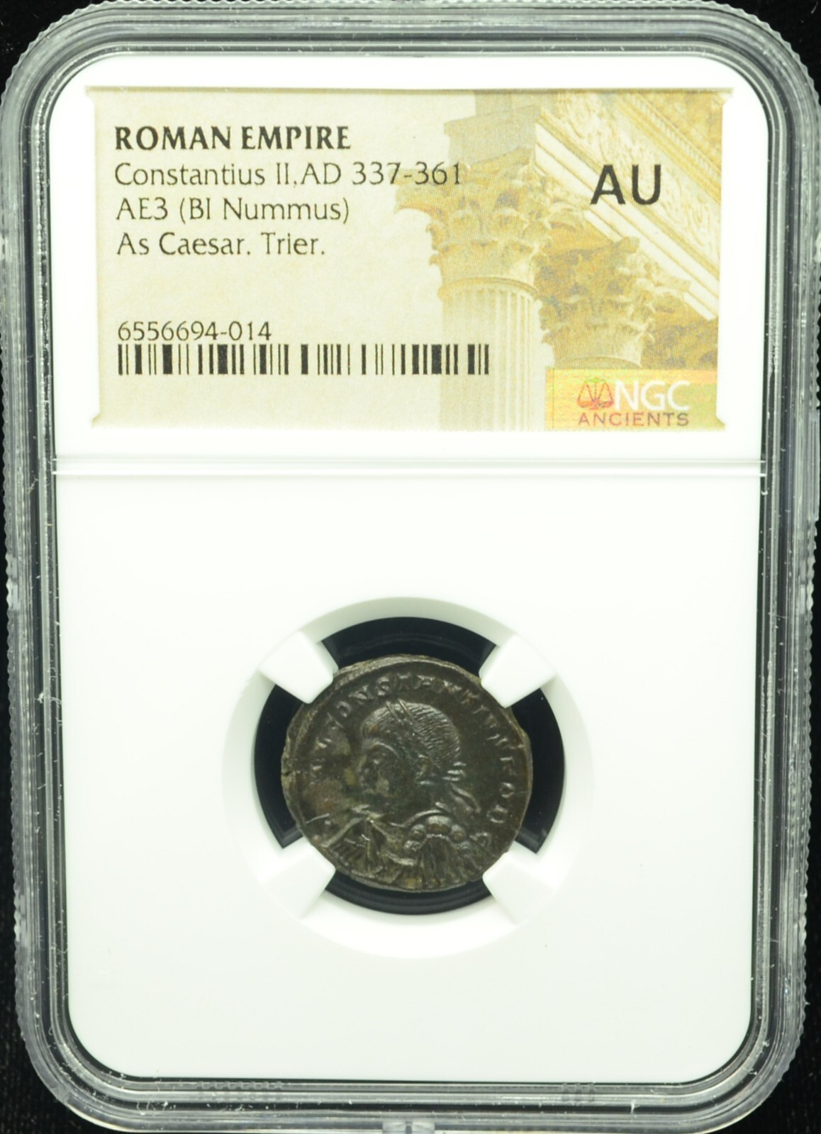 Roman Empire Constantius II, AD 337-361 AE 3 (Bi Nummus) NGC AU#I497 | eBay