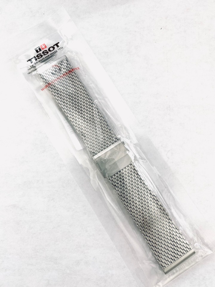 Original Tissot PR100 20mm (FITS T101417A ONLY) Steel Mesh Watch Band ...