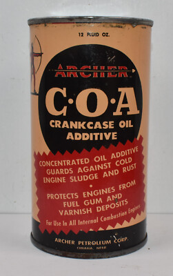 Vintage Archer Crankcase Motor Oil Additive 12 Oz Advertising Can | eBay
