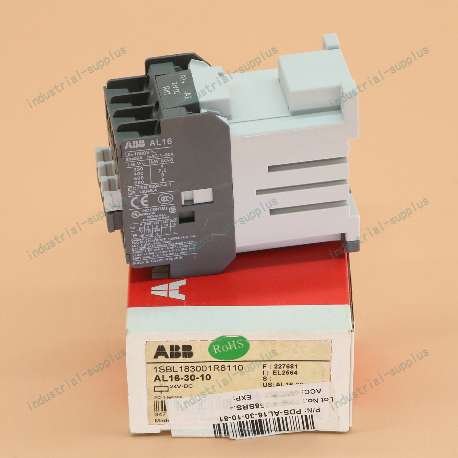 1 piece new abb AL16-30-10 1SBL183001R8110 DC Contactor 1NO DHL ...