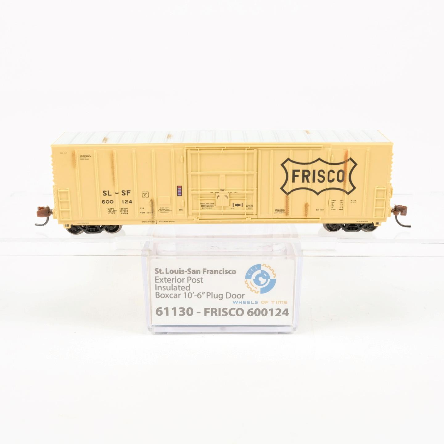 Wheels of Time N Scale Frisco 50' Insulated Plug Door Box Car 61130 ...
