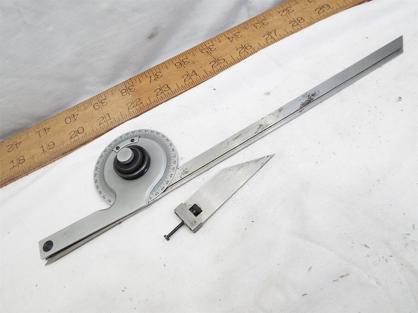 Starrett 0359 Vernier Protractor Universal Bevel Machinist Tool 12 ...