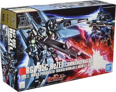 BANDAI Gundam HGUC 1/144 RGZ-95C ReZEL Commander Type EFSF Mass ...