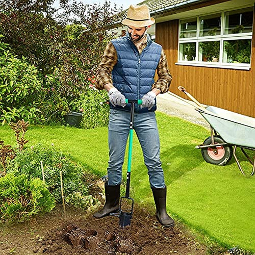 5 IN 1 LAWN PLUG GARDEN TOOL UPDATED BULB PLANTER LONG HANDLE FOR ...