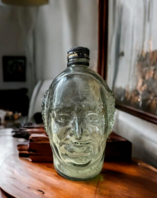 Old Monk Bottle, Vintage Glass Bottle Unique Shaped Rum Bottle ...