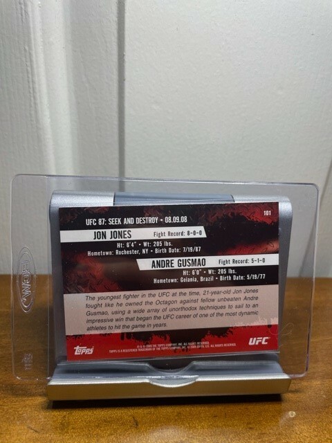 2009 Topps UFC Jon Jones RC Debut 1st MMA Rookie #101 JONES vs GUSMAO ...