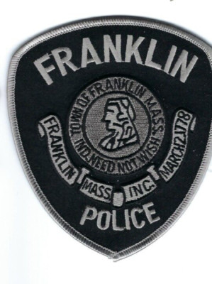 Franklin (Norfolk County) MA Massachusetts Police SUBDUED SWAT patch ...