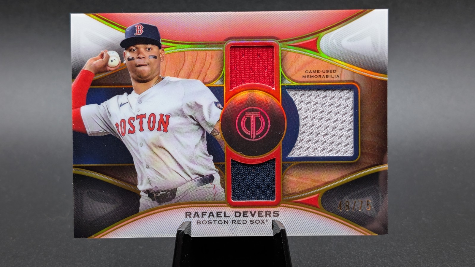 Rafael Devers 2025 Topps Tribute #TTR-RD Tribute Triple Relic - Gold ...