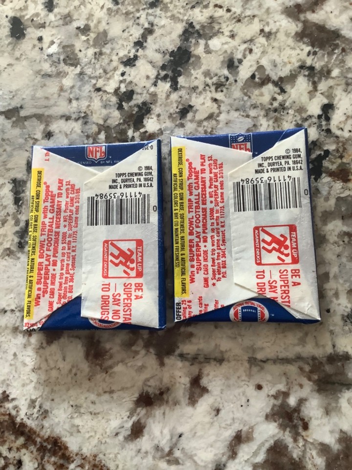 Two (2) 1984 Topps Football Wax Packs | eBay