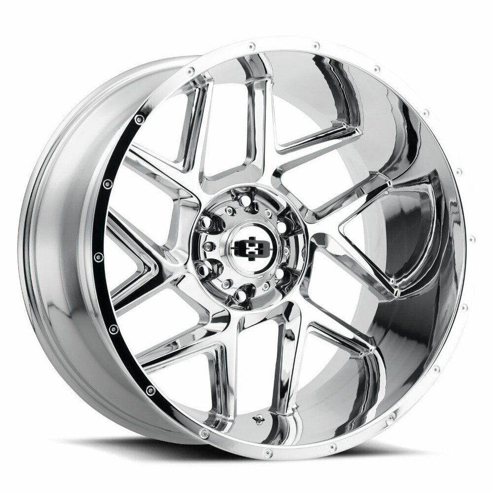 Set 4 20" Vision Off-Road 360 Sliver Chrome Wheels 20x12 6x5.5 Lifted ...