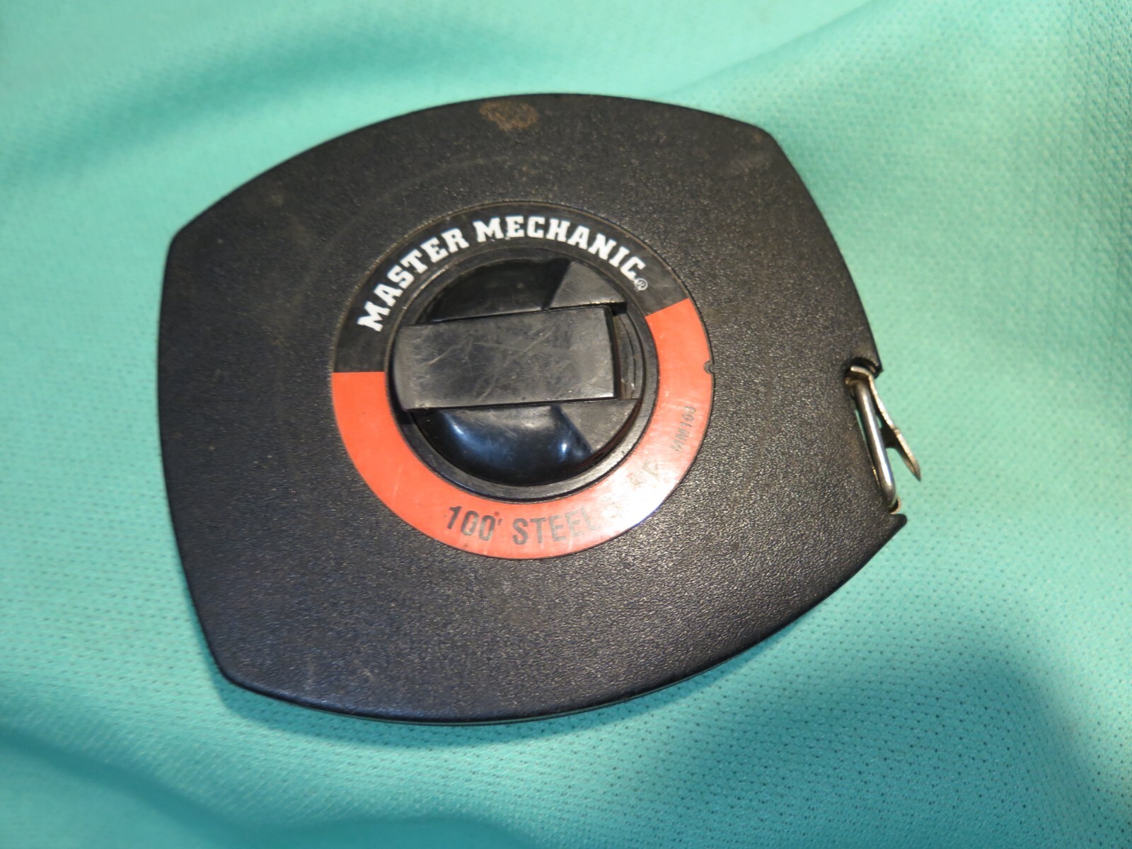 vintage Master Mechanic USA 100' steel tape measure for shop carpenter ...