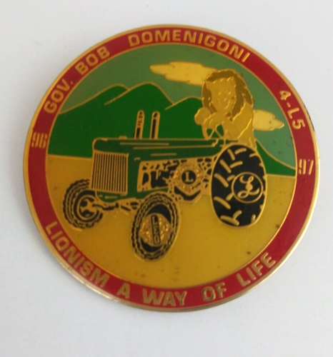 Vintage 96-97 Lionism A Way Of Life Lion Driving Tractor Lions Club Hat ...
