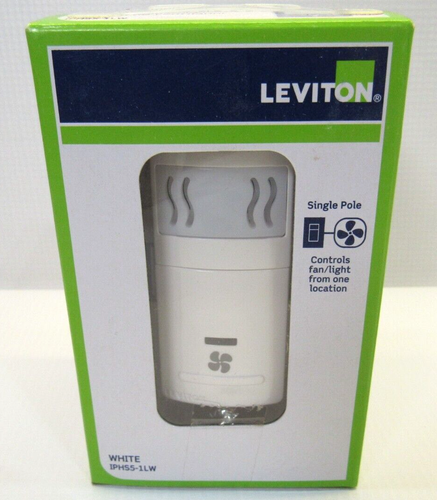 NEW Leviton IPHS5-1LW Humidity Sensor & Bath Fan Control | eBay