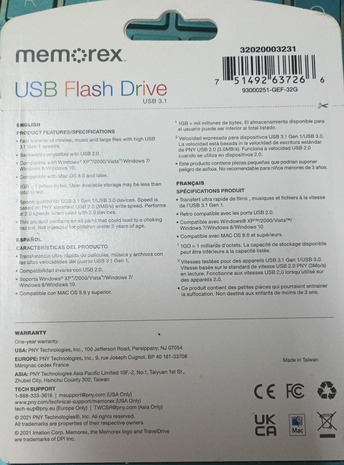 Memorex 32GB USB 3.1 Flash Drive - Black | eBay