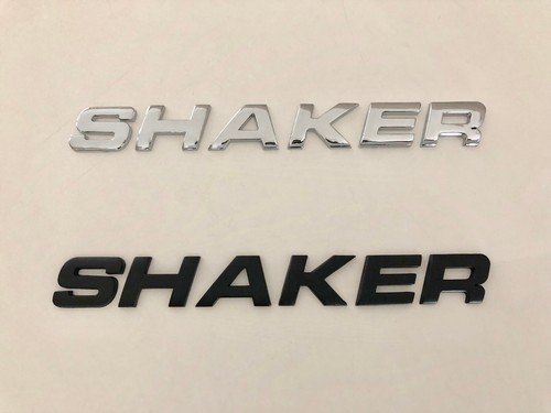 x1 SHAKER Black/Chrome 3D Emblem Badge Alphabet Letter number DIY name ...