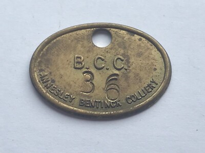 Original Annesley Bentinck Colliery Pit Check Token Tally | eBay UK