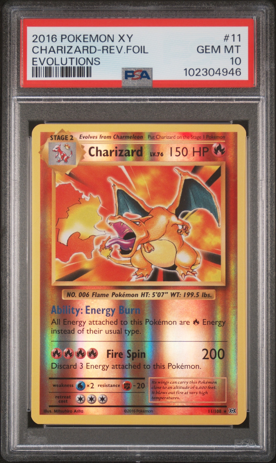 Charizard 2016 XY: Evolutions #011/108 Reverse Holo Price Guide ...