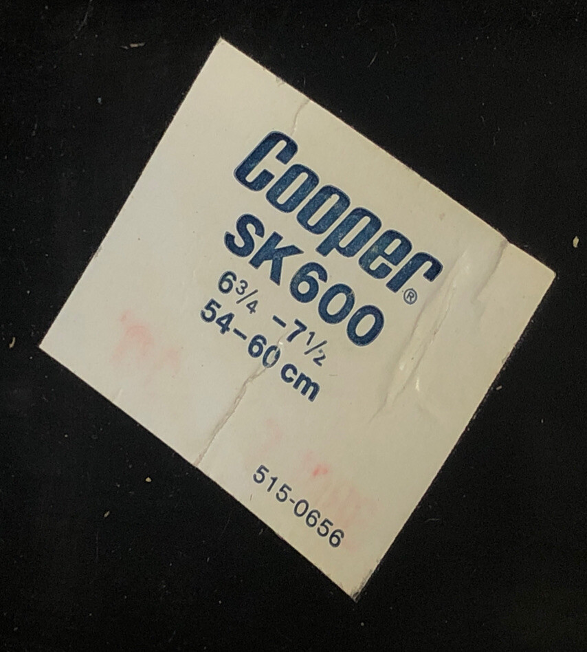 Cooper SK600 Ice Hockey Helmet Black SK 600 Hurling vtg Rare 6-3/4 7-1/ ...