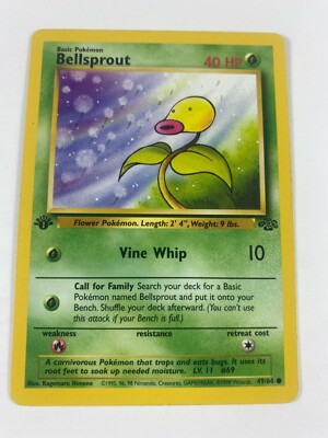 BELLSPROUT 1st Ed & non 1st ed Pokemon Card Jungle Set 49/64 1999 - EXC ...