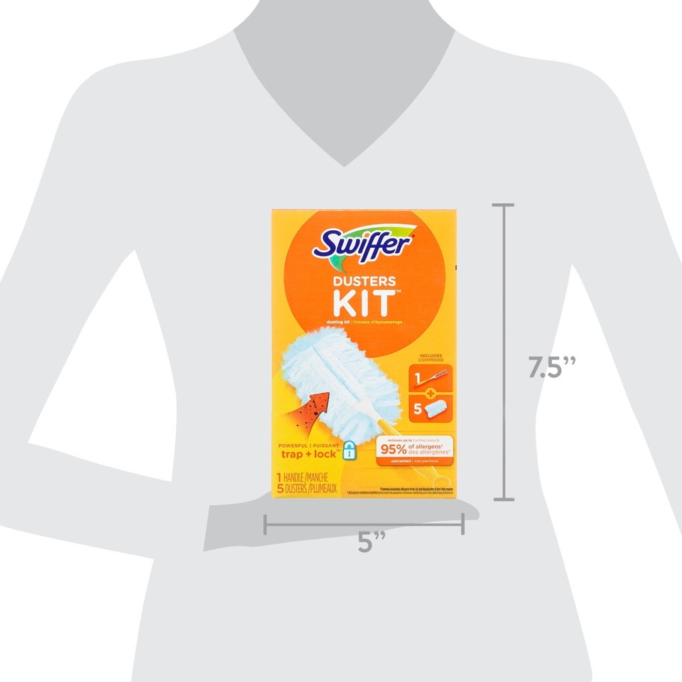 Swiffer Duster Short Handle Starter Kit (1 Handle, 5 Dusters) | eBay