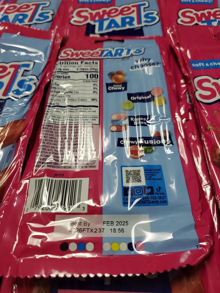 12 Pack Sweet Tarts Soft & Chewy Ropes Cherry Punch 5oz Candy BULK | eBay