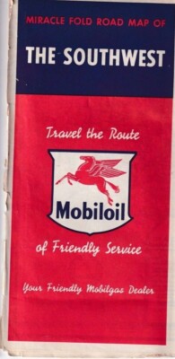 The Southwest Map Circa 1970's by Mobilgas | eBay