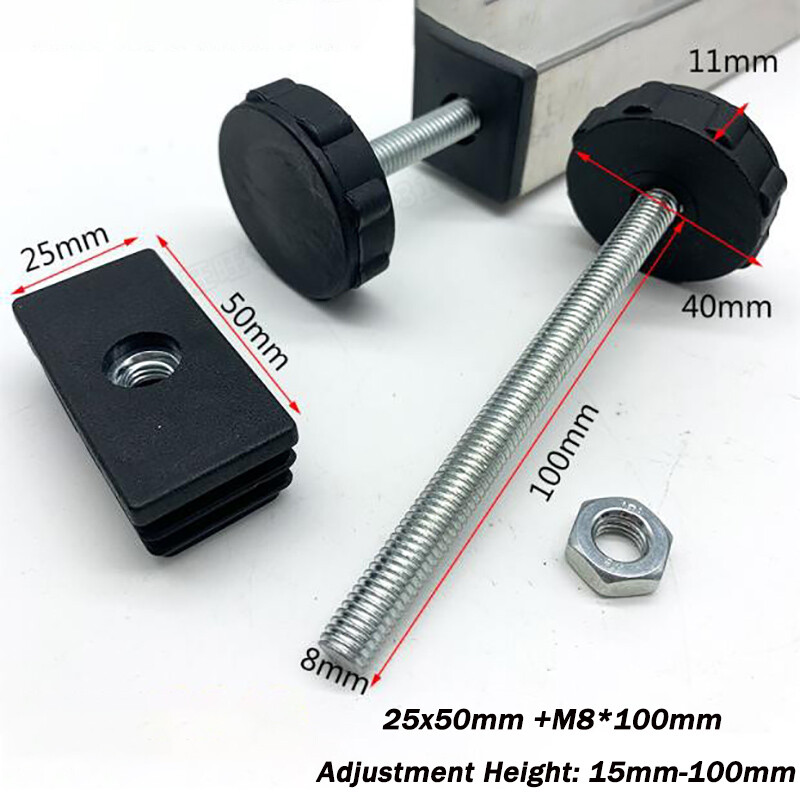 M8 Adjustable Leveling Glide Feet Furniture Table Chair Legs Pad Mat ...