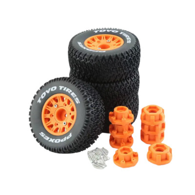 SpeedTek RC 46/113 Un-Mounted Non-Belted Off Road Tires (4) (Orange ...
